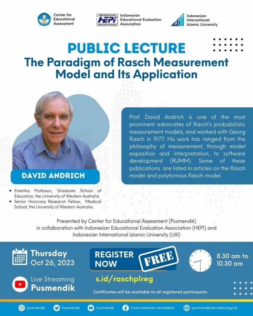 Public Lecture: The Paradigm of Rasch measurement Model and Its ...